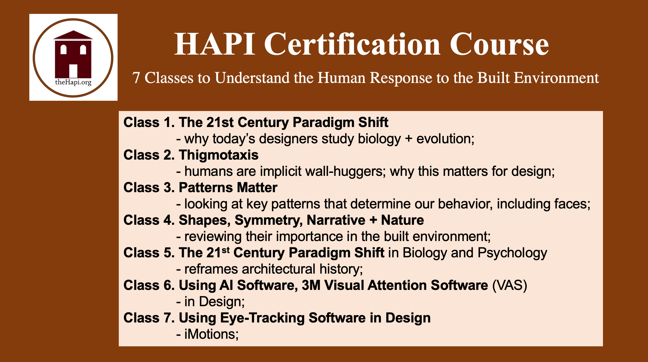 If They Build It, How Will You Feel? Take the HAPI Certification Course ...